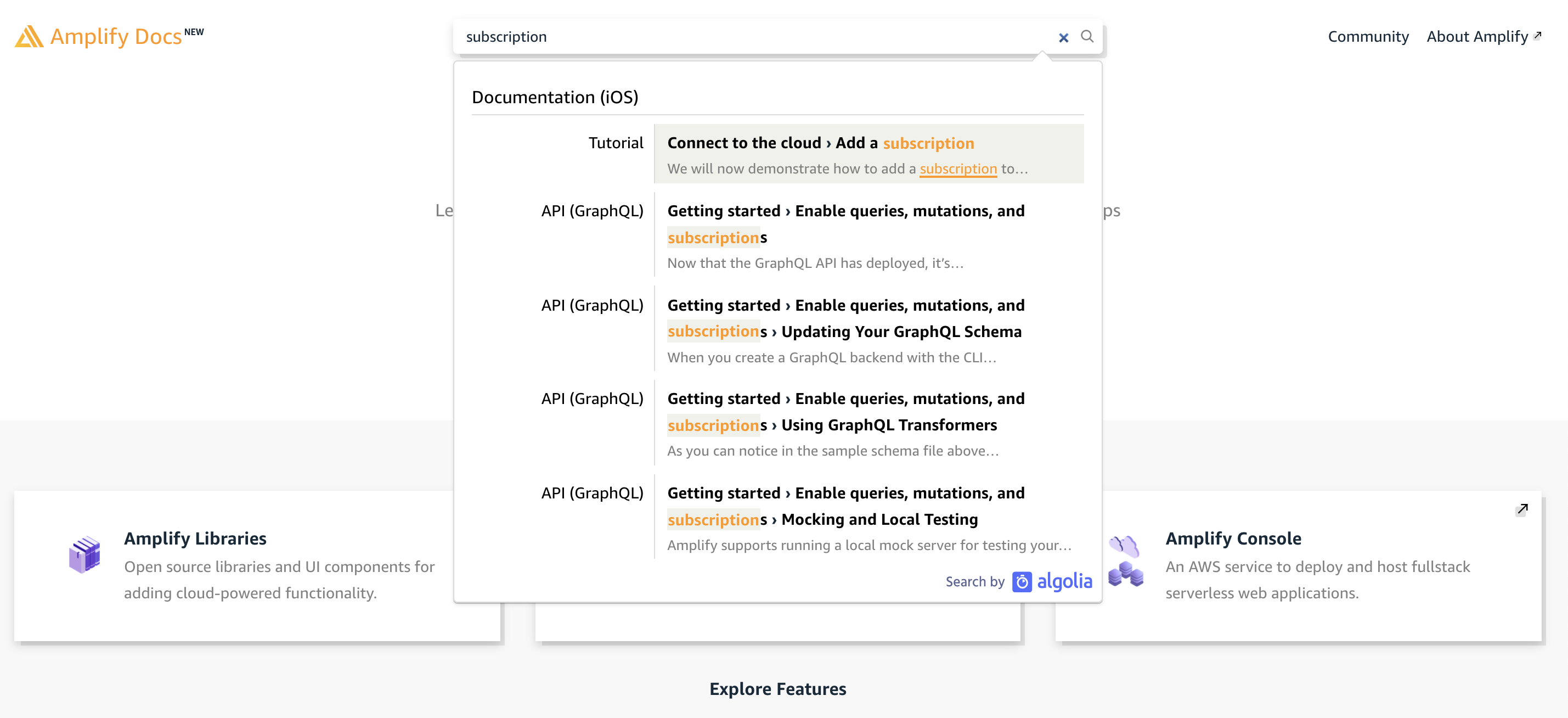 [Feedback]Keyword search in Framework docs behaves in unexpected ways · Issue #2088 · aws ...