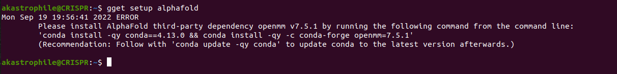 Error detecting openmm · Issue #44 · pachterlab/gget · GitHub
