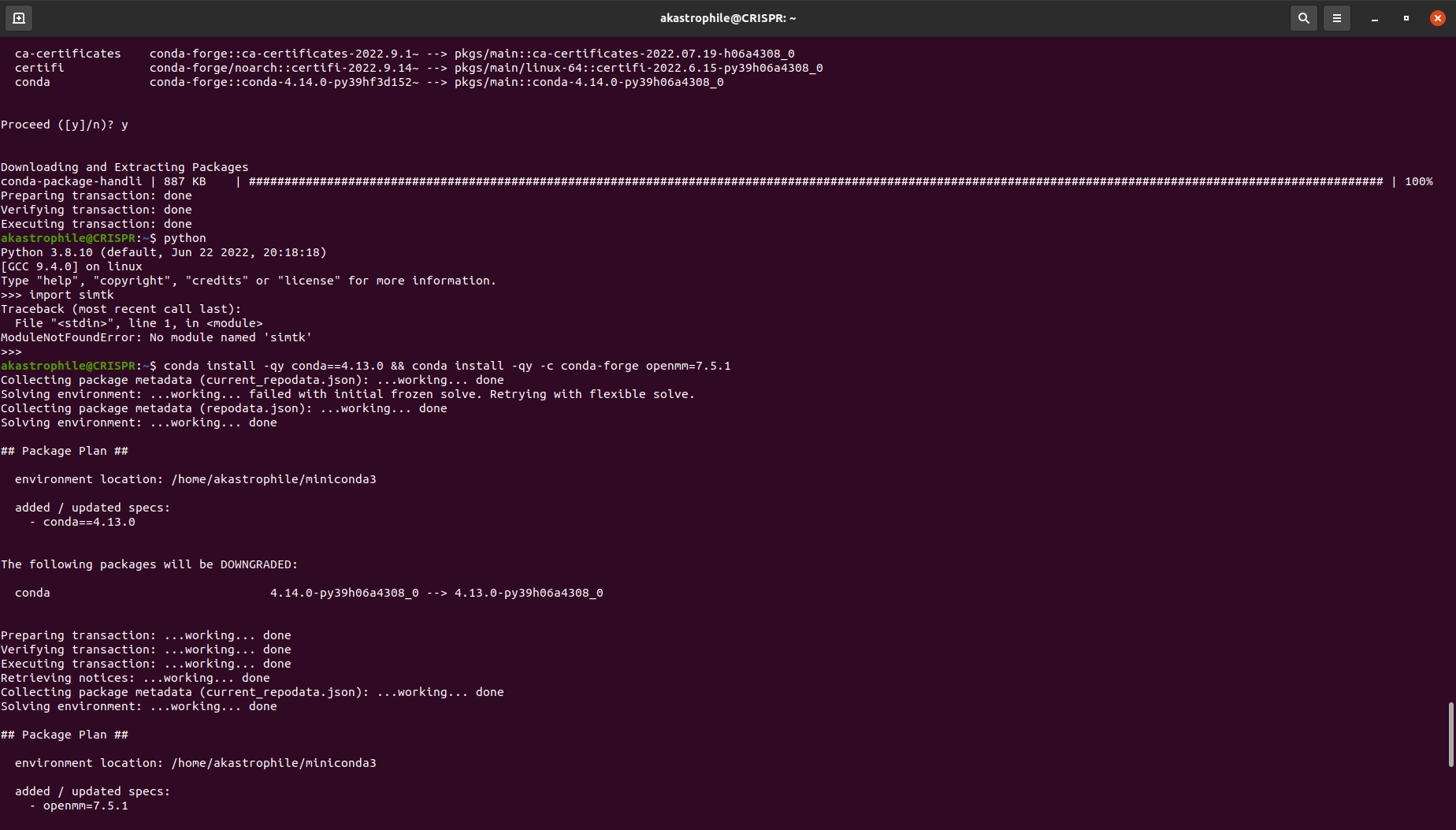 Error detecting openmm · Issue #44 · pachterlab/gget · GitHub