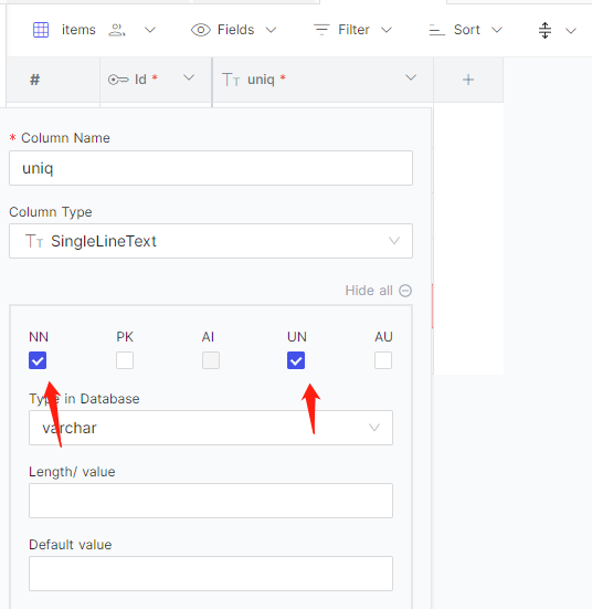 🔦 Feature: Should be able to add unique constraints to columns · Issue #4728 · nocodb/nocodb ...