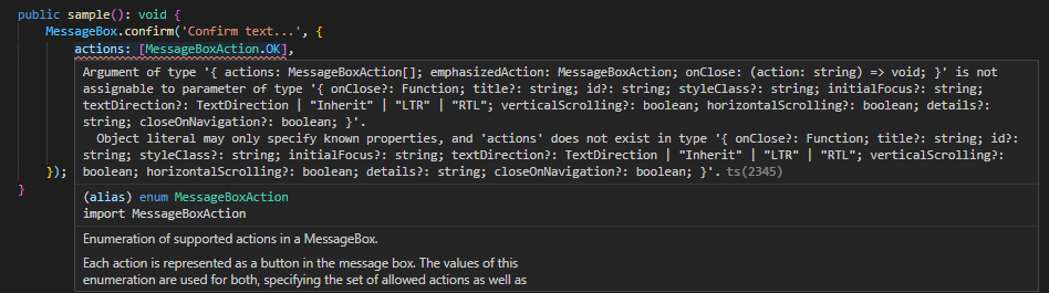 @types/openui5: MessageBox - actions property in mOptions parameter is ...