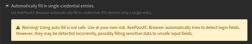 Fix typo in settings · Issue #1702 · keepassxreboot/keepassxc-browser · GitHub