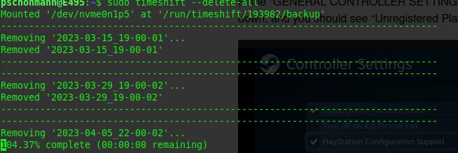 When --delete-all progress show over 100% · Issue #172 · linuxmint/timeshift · GitHub