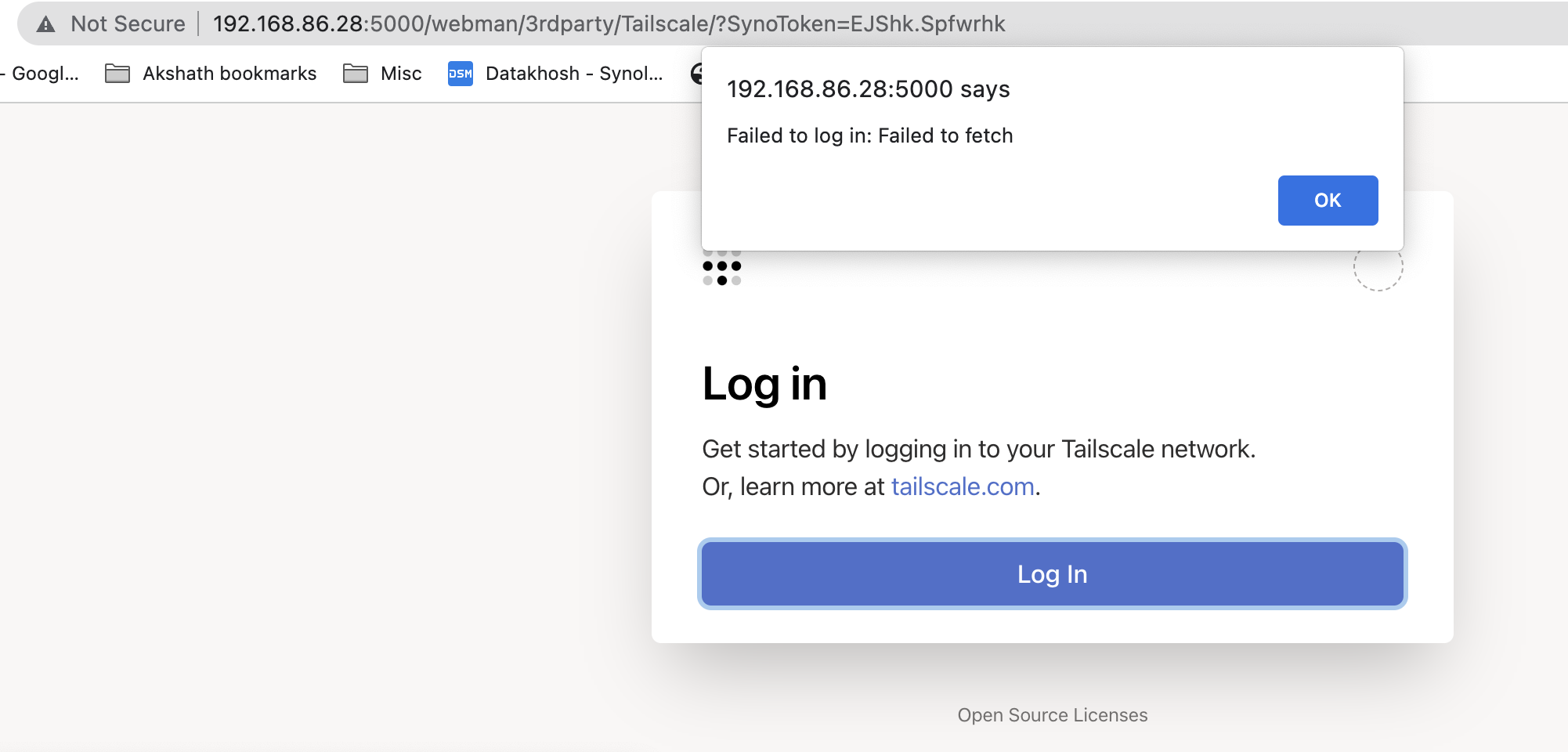 Synology can not reauth when key is expired · Issue #7271 · tailscale/tailscale · GitHub