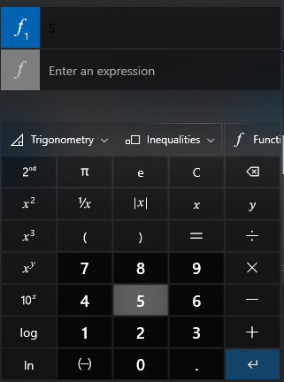Shortcut keys are enabled in Graphing Mode · Issue #1184 · microsoft/calculator · GitHub