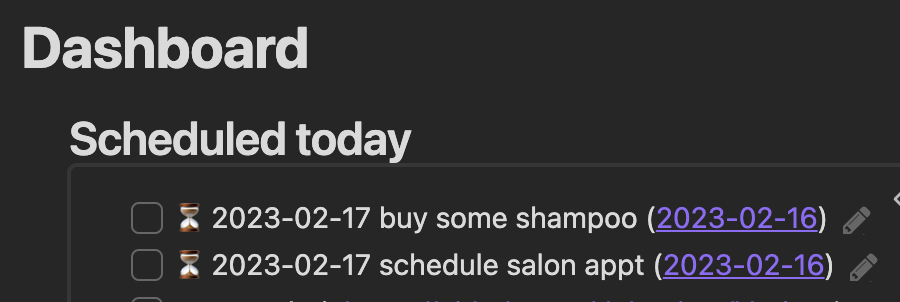 Tasks appear scheduled by the filename rather than by schedule text ... Tasks appear scheduled by the filename rather than by schedule text ...