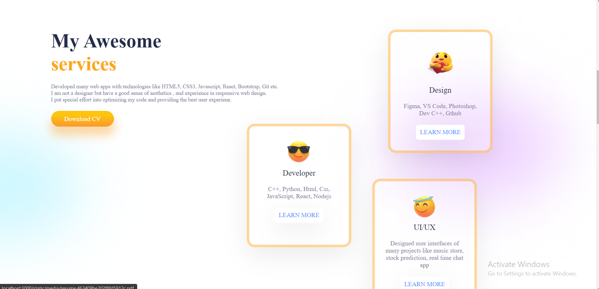 GitHub - Gupta-Shrey855/Personal-Portfolio: A personal portfolio built with ReactJs and NodeJs