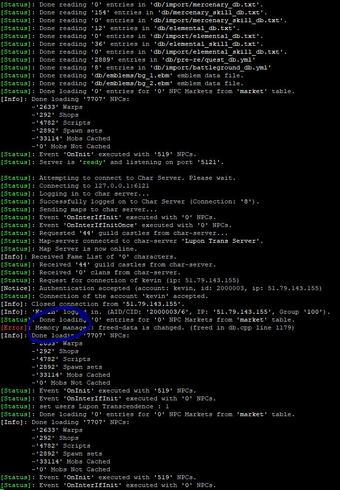 Memory-freed error when using GDB · Issue #5448 · rathena/rathena · GitHub