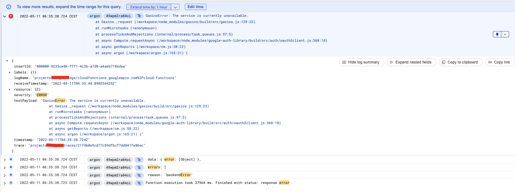 Error caused by Gaxios · Issue #13 · google-marketing-solutions/argon · GitHub