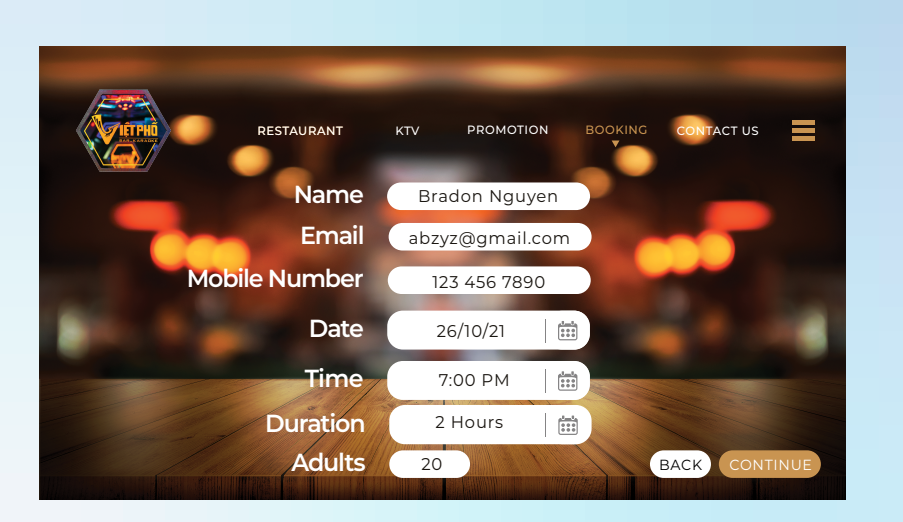 Booking Form · Issue #27 · Viet-Pho/V-town-Admin · GitHub