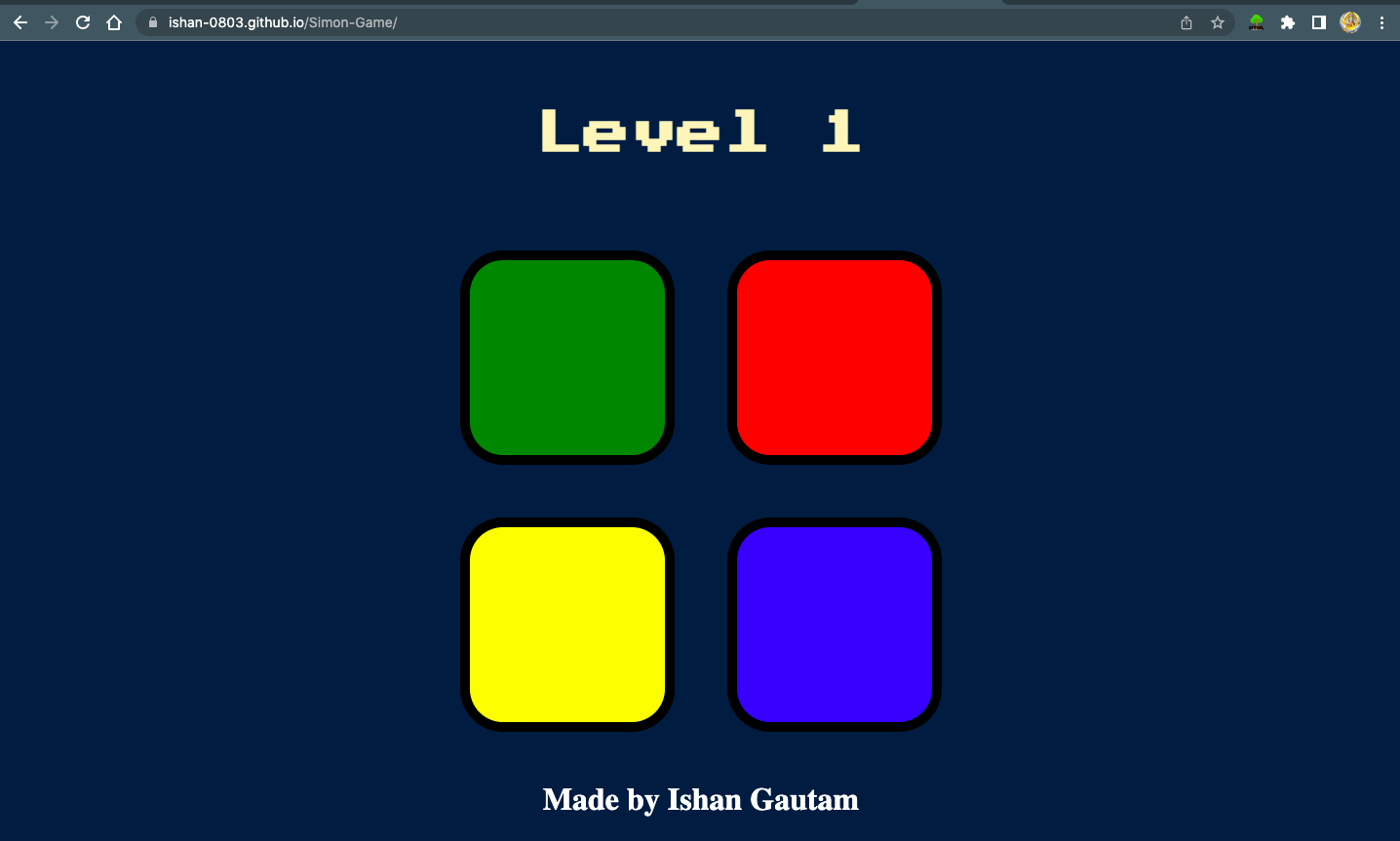 GitHub - ishan-0803/Simon-Game: A game which poses an increasing ...