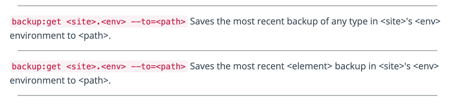 Terminus Command: Backup get -> Example usage section typo · Issue #6133 · pantheon-systems ...