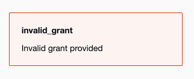 `invalid_grant: invalid grant provided` when using AWS Identity Center ... `invalid_grant: invalid grant provided` when using AWS Identity Center ...