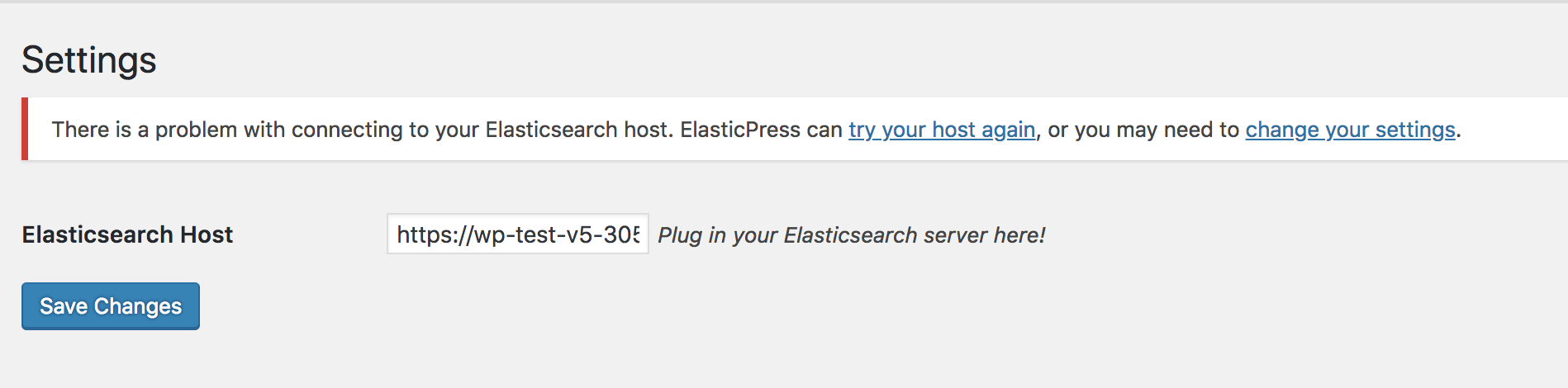The Plugin Page does not show a helpful error · Issue #1047 · 10up/ElasticPress · GitHub