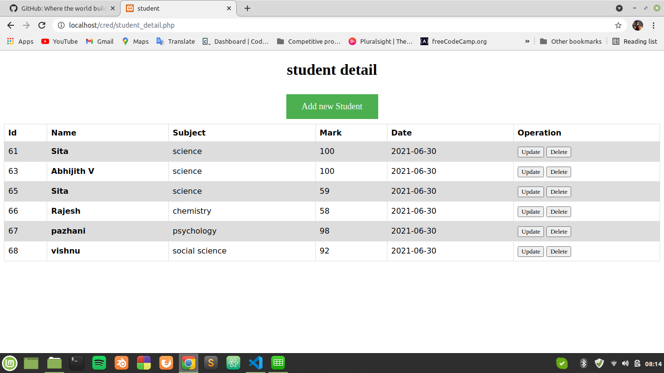 GitHub - abhijith365/PHP-CRED_APP: A simple student table for Creating, Reading, Edit, Delete ...