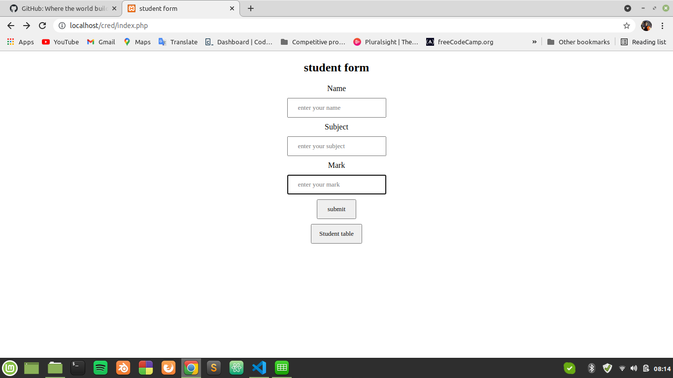 GitHub - abhijith365/PHP-CRED_APP: A simple student table for Creating, Reading, Edit, Delete ...