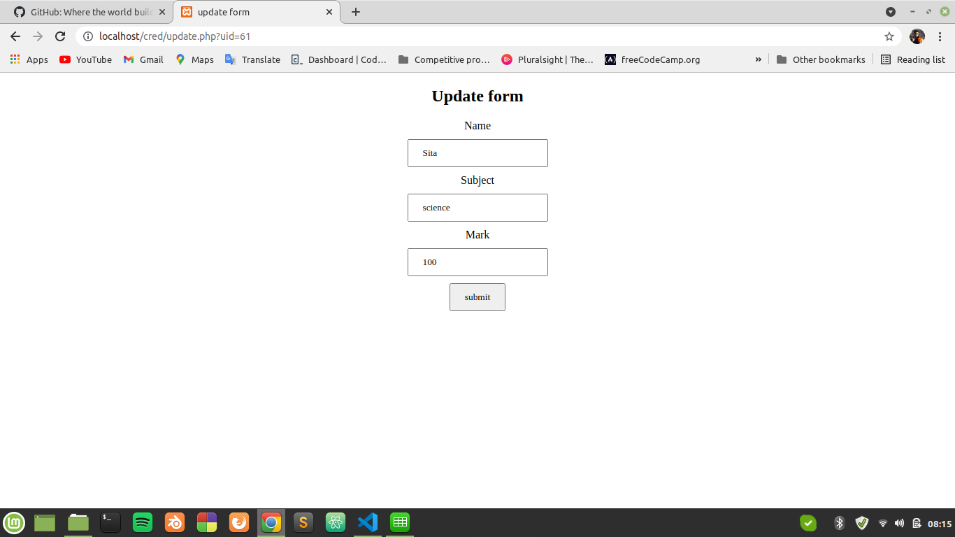 GitHub - abhijith365/PHP-CRED_APP: A simple student table for Creating, Reading, Edit, Delete ...