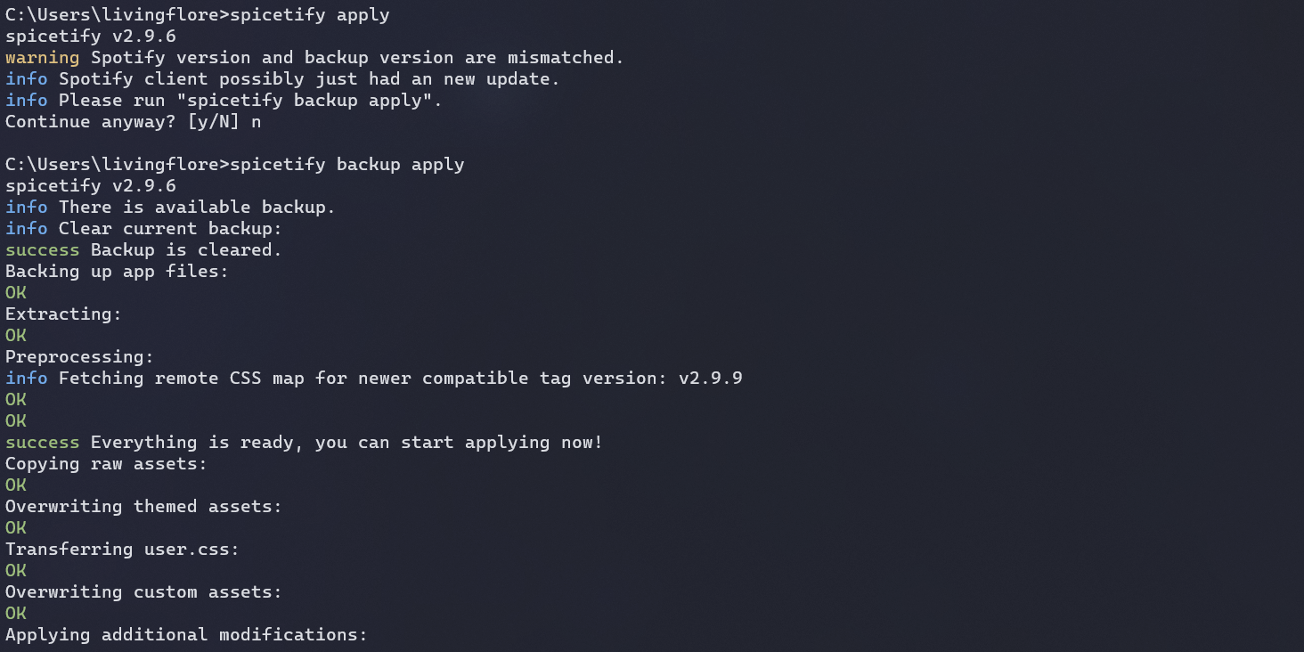 Cant Spicetify Apply After Unfortunate Backup · Issue 1751 · Spicetifycli · Github 7238