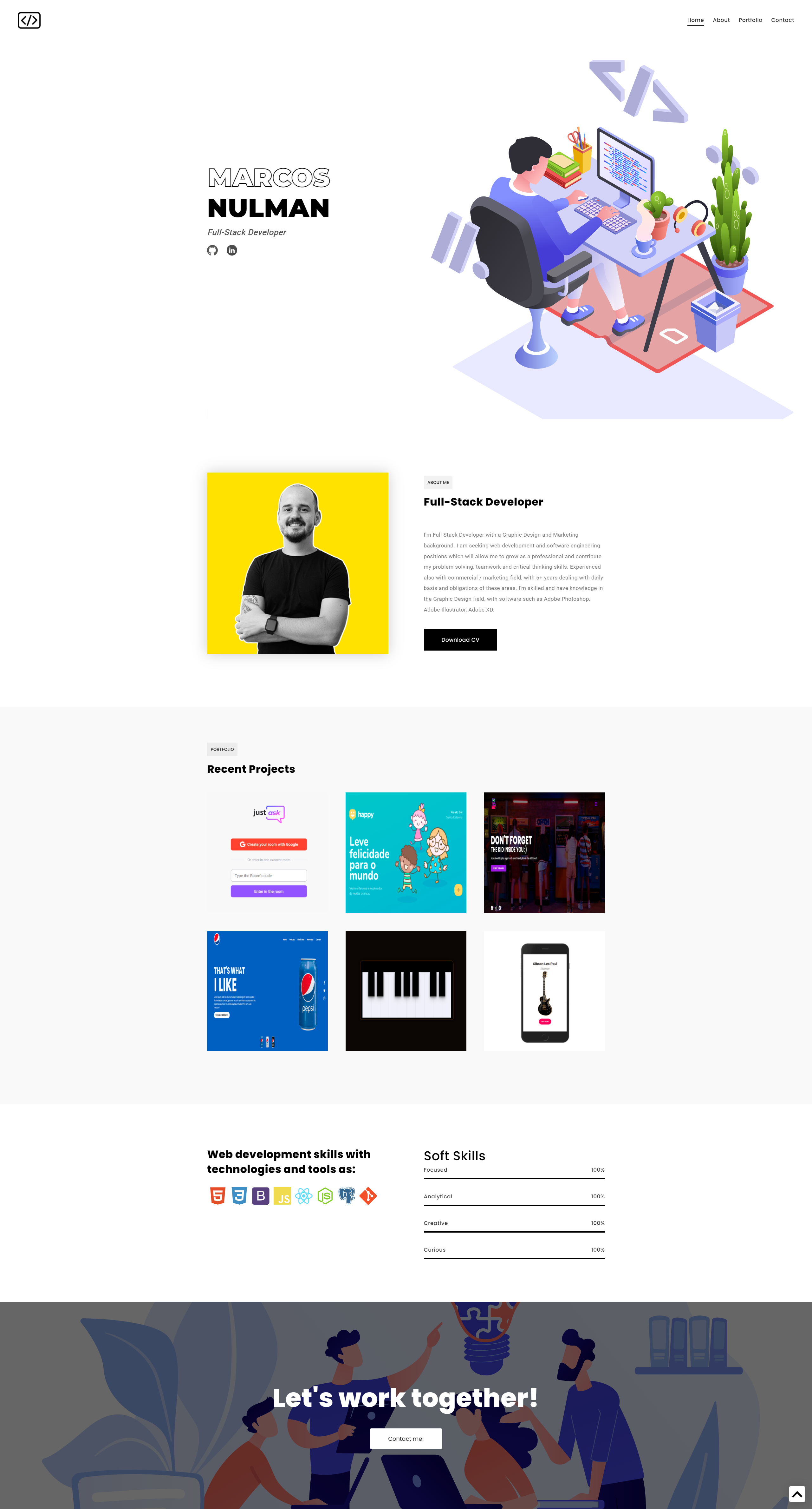 GitHub - mvnulman/react-portfolio: Personal portfolio developed using ... GitHub - mvnulman/react-portfolio: Personal portfolio developed using ...