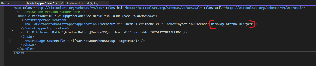 DisplayInternalUI attribute is not allowed · Issue #7170 · wixtoolset/issues · GitHub
