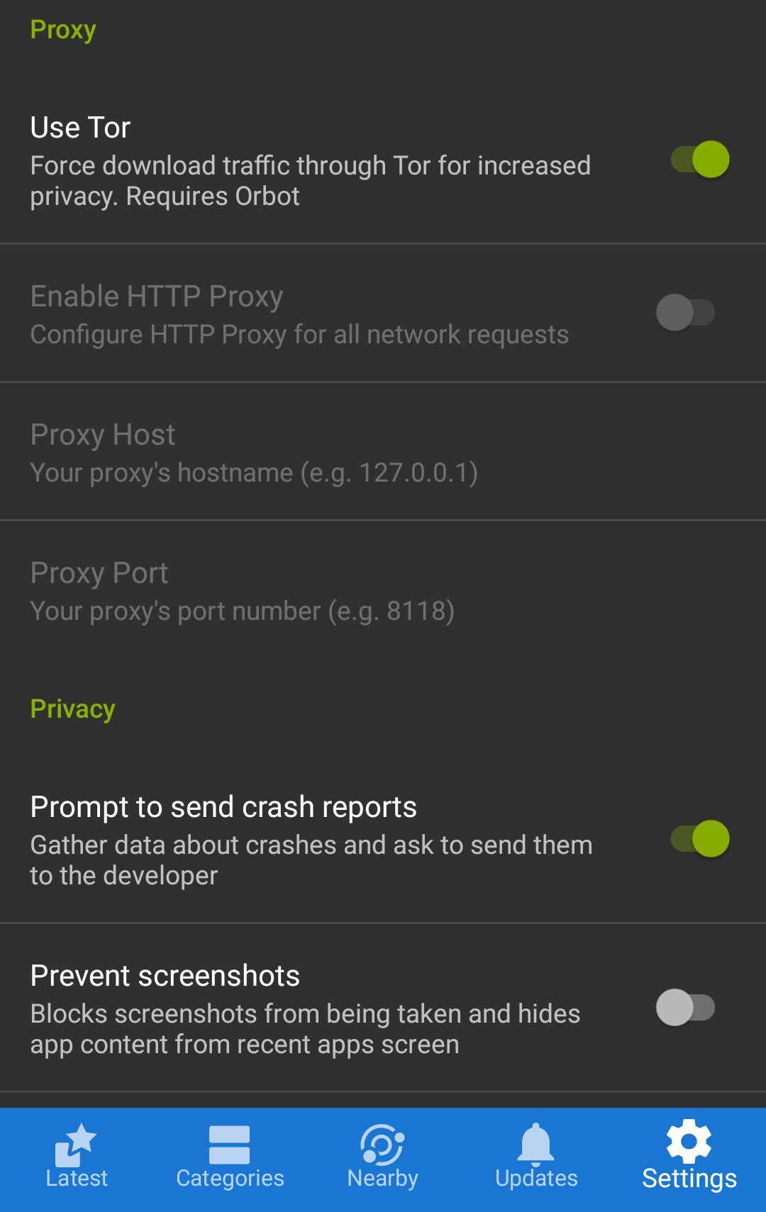 Proxy settings and Tor onion support · Issue #301 · CTemplar/android · GitHub