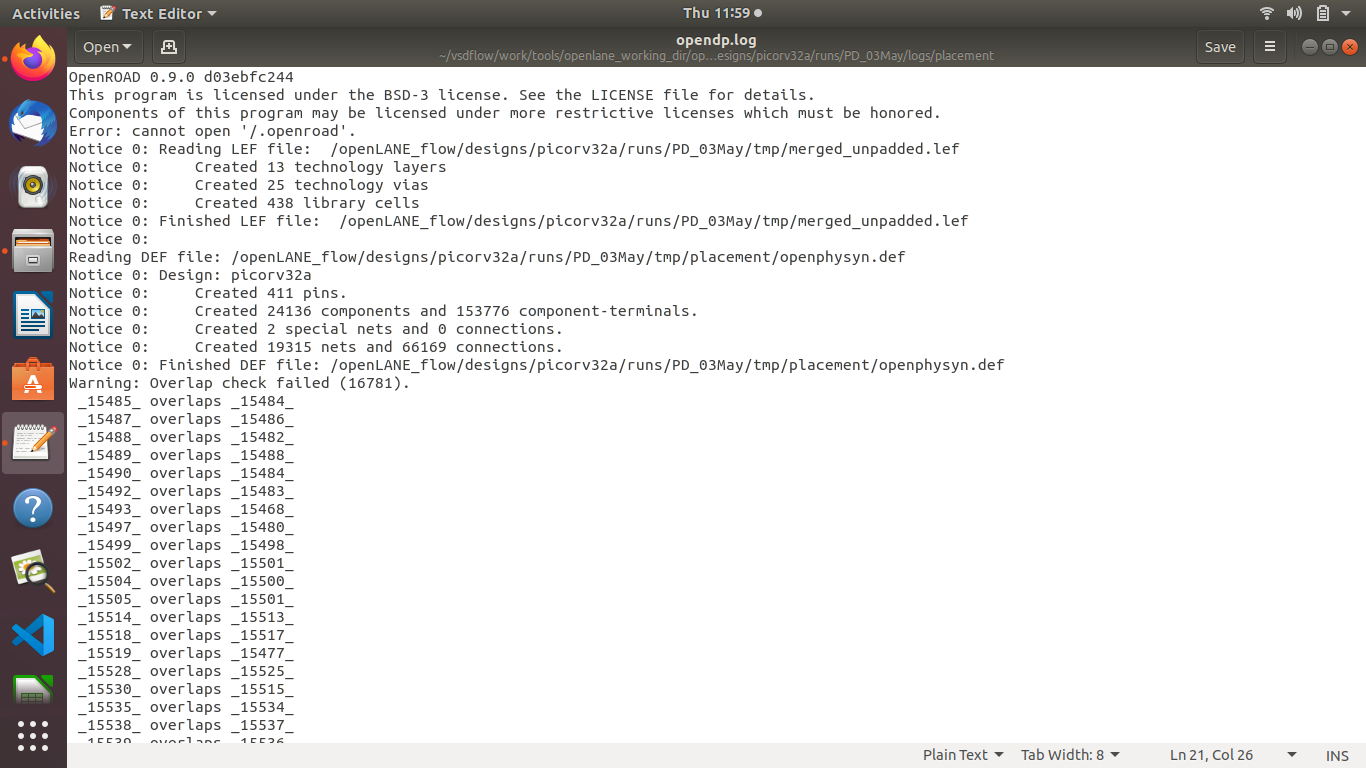 Error during execution of detailed placement · Issue #321 · The-OpenROAD-Project/OpenLane · GitHub
