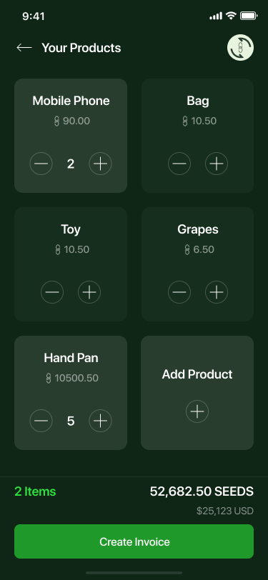 Merchant Mode V2.0 Select Product or Service · Issue #764 · JoinSEEDS/seeds_light_wallet · GitHub