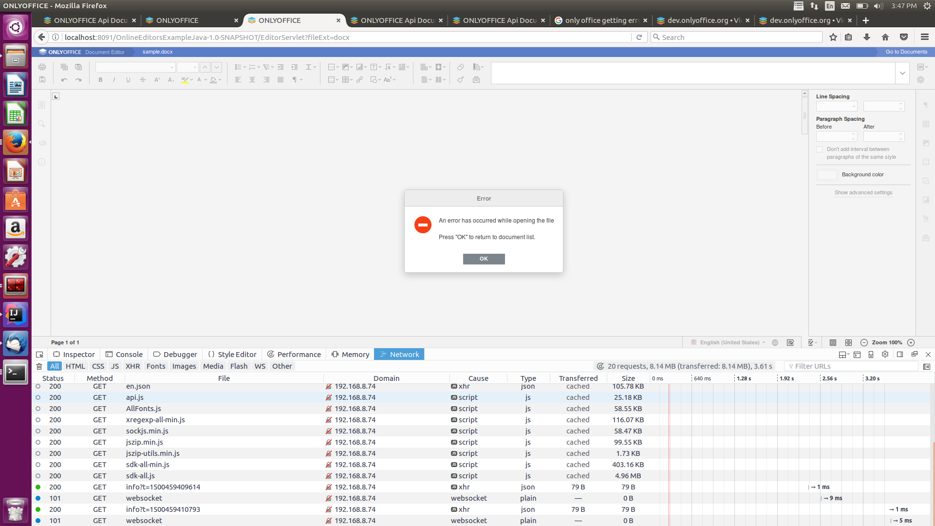 i dont open files doc, xls , ppt with onlyoffice · Issue #131 · ONLYOFFICE/DocumentServer · GitHub