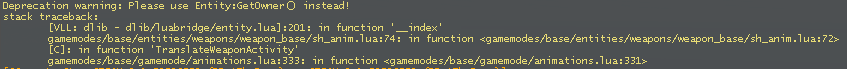 Gmod codebase is still using self.Owner · Issue #3310 · Facepunch/garrysmod-issues · GitHub