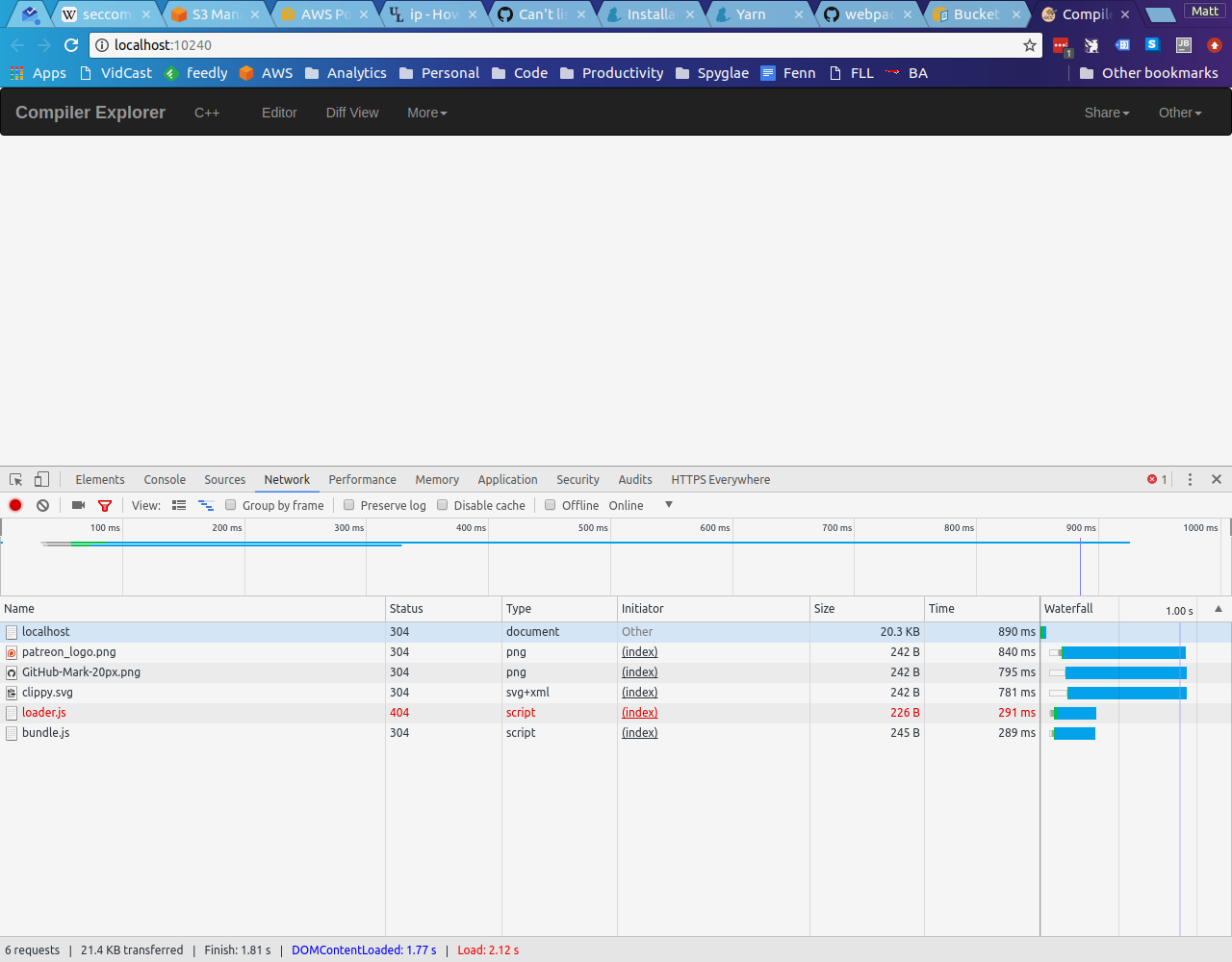 webpack issues · Issue #609 · compiler-explorer/compiler-explorer · GitHub