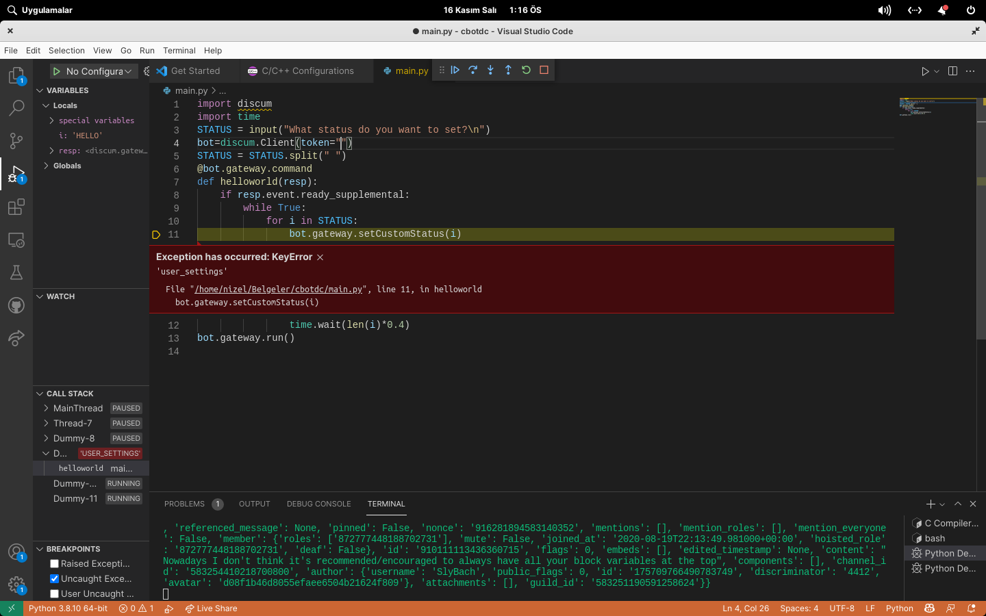 Exception key error user_settings · Issue #230 · Merubokkusu/Discord-S.C.U.M · GitHub
