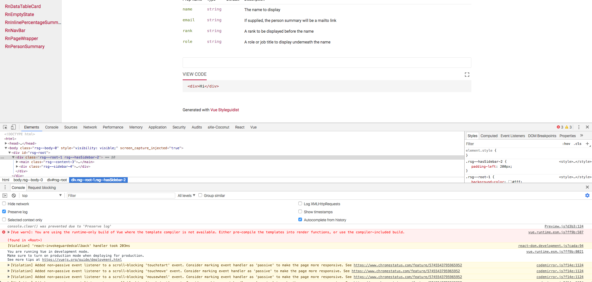 No rendering of components · Issue #114 · vue-styleguidist/vue-styleguidist · GitHub