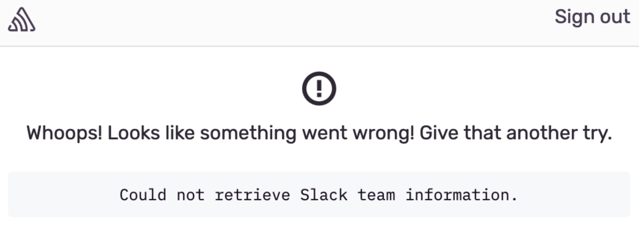 Failure to retrieve Slack team information when using the integration ...