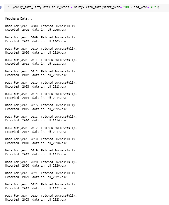Github Rithiktripathi Python Nifty Data Analysis This Project Provides Complete Workflow From