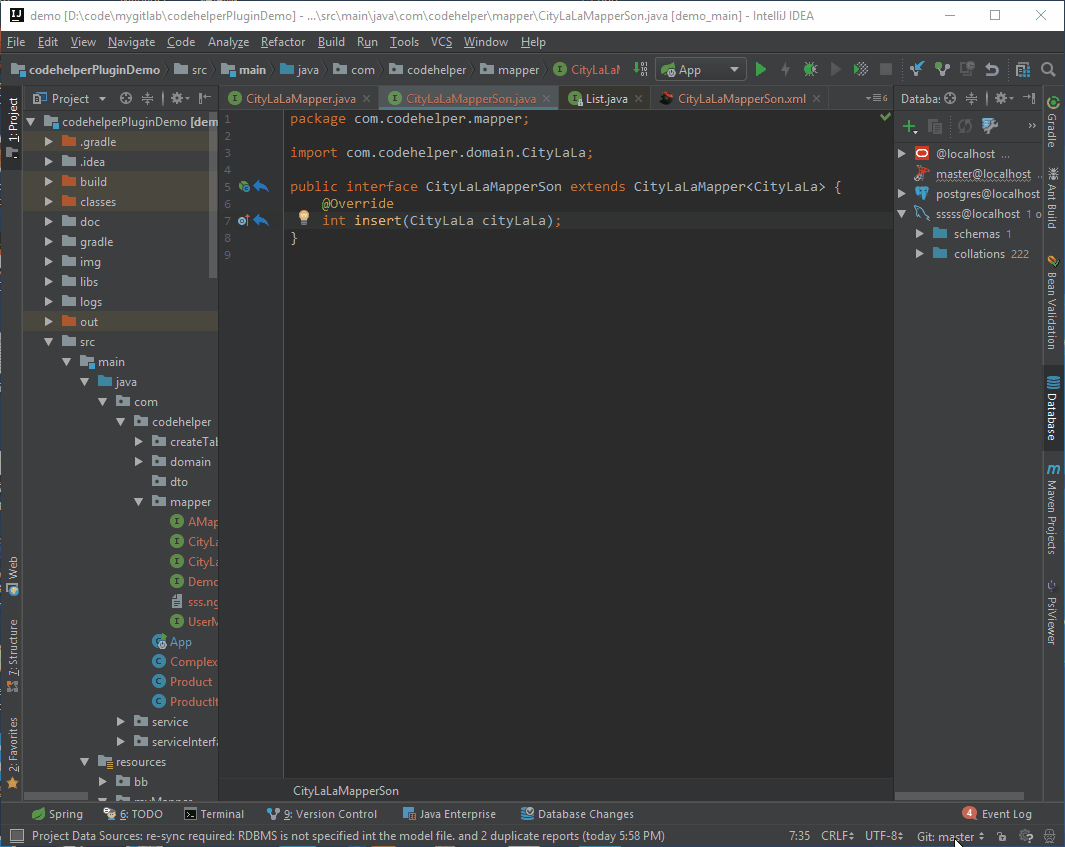 子类mapper继承父类mapper,实现通用方法,通过ctrl+alt+B无法找到子类实现的父类方法 · Issue #385 · gejun123456/MyBatisCodeHelper ...