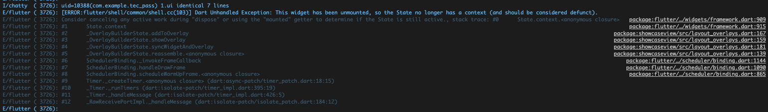 Hot reload throws error · Issue #127 · SimformSolutionsPvtLtd/flutter_showcaseview · GitHub
