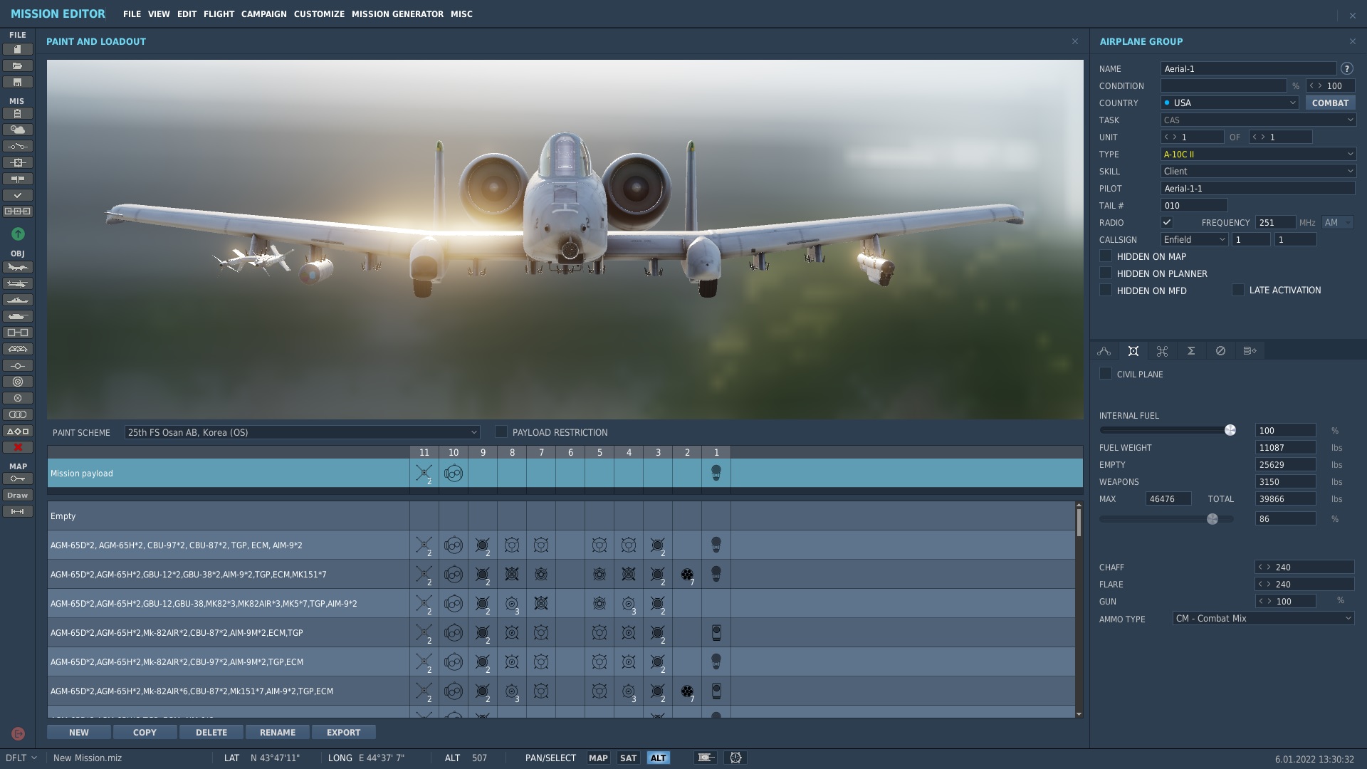 Option to adjust fuel level of player aircraft dynamically linked to ...