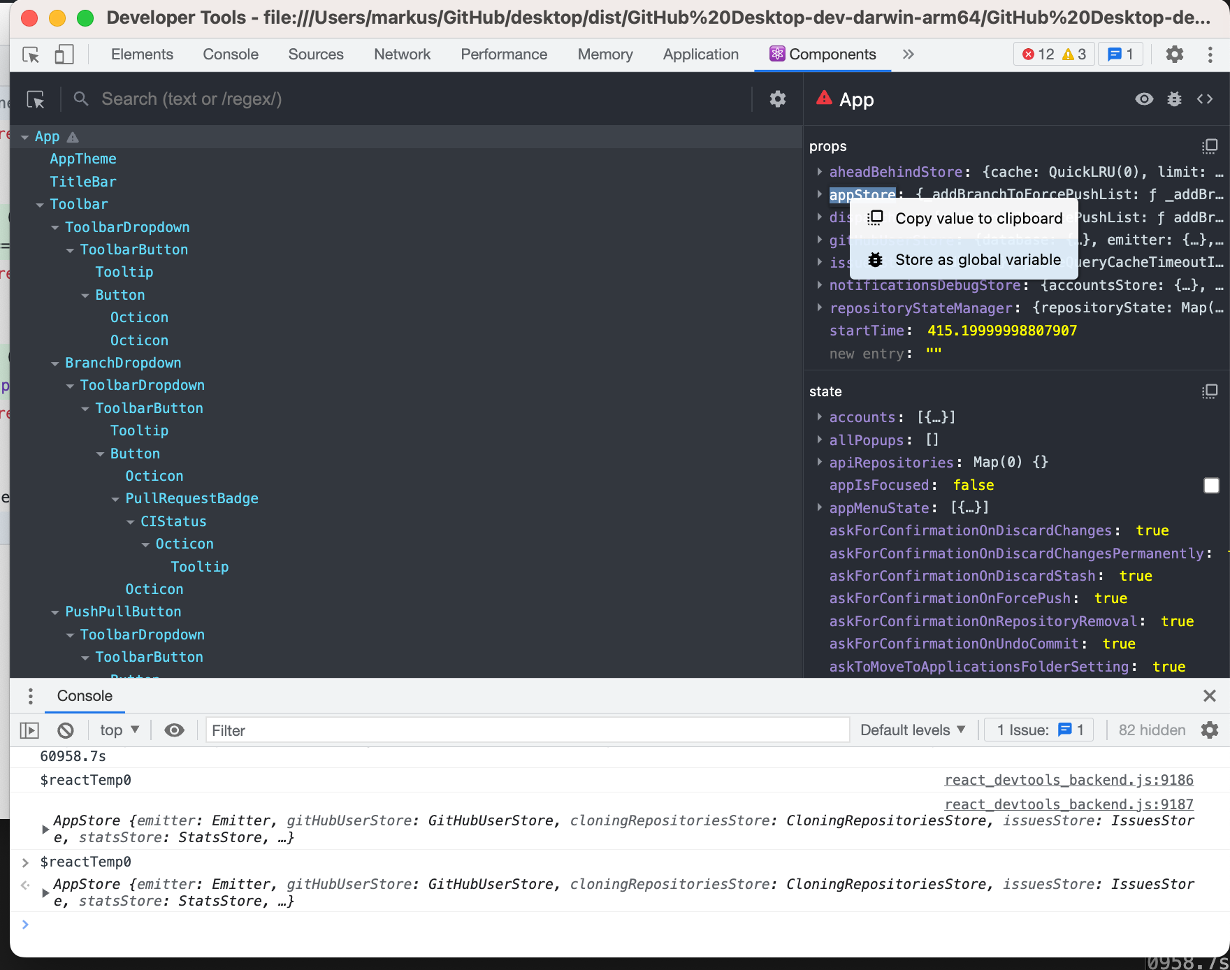 Add hooks so that the Developer Tools Console can be used to debug the ...