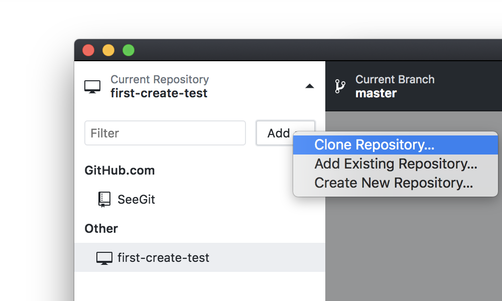 "no repositories" view in repositories list lacks ability to quickly ...
