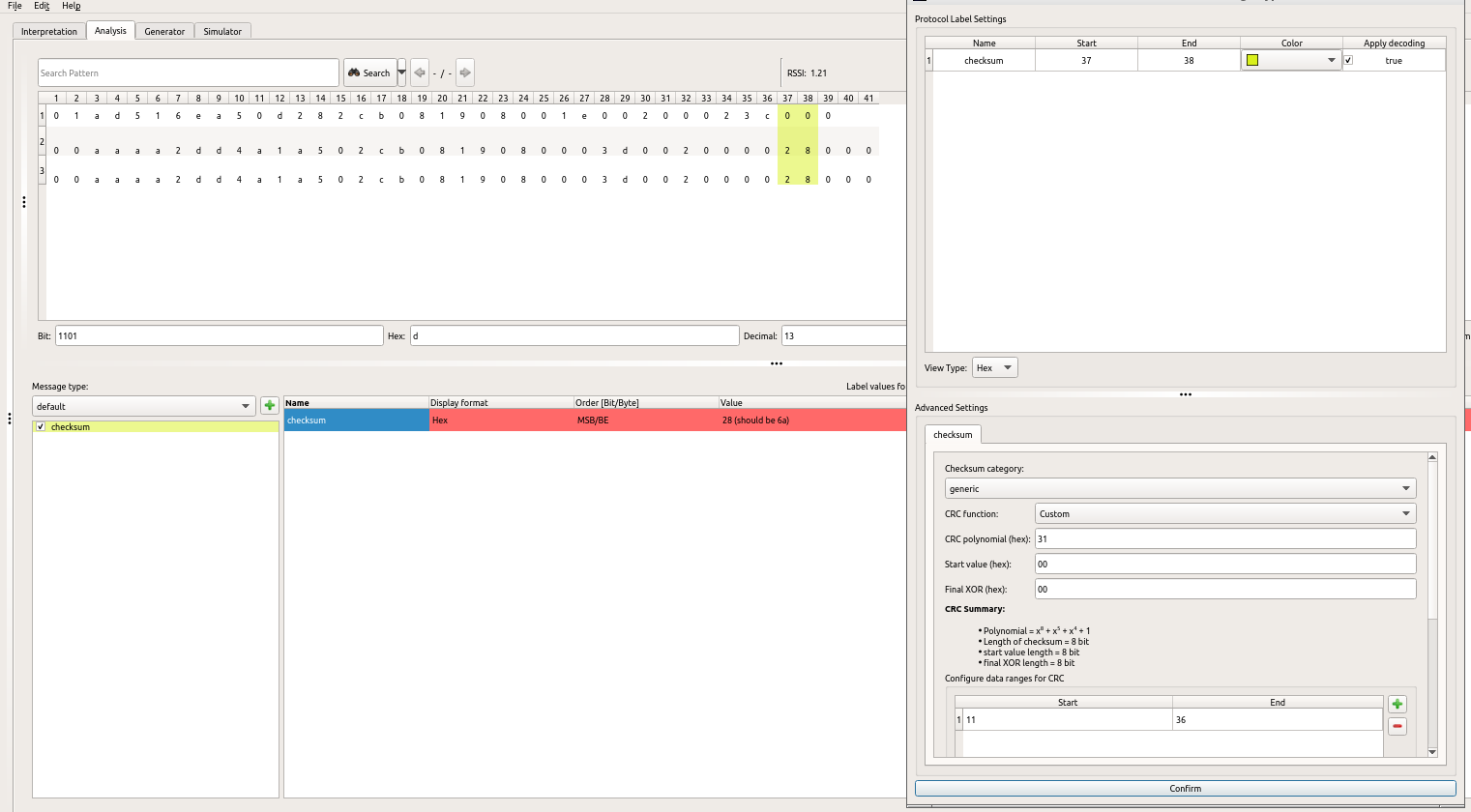 Checksum calculation wrong · Issue #438 · jopohl/urh · GitHub