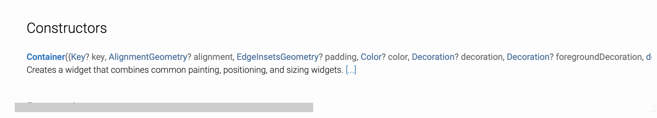 Apidocs Limit The Width Of A Constructor In The Api Description · Issue 83821 · Flutter