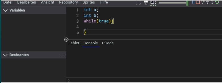 Variables seen only after console input · Issue #80 · martin-pabst/Online-IDE · GitHub
