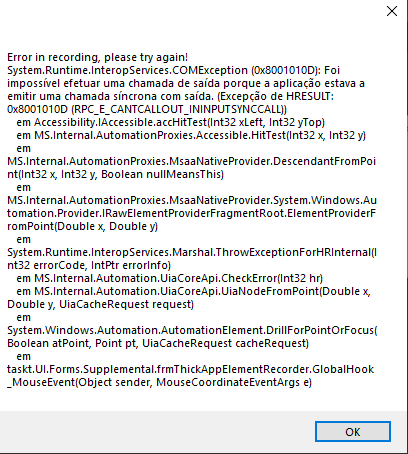 Error in Automation · Issue #207 · saucepleez/taskt · GitHub
