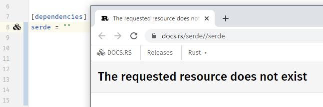 Cargo.toml dependencies versions for docs urls are different from those Cargo uses · Issue #5467 ...