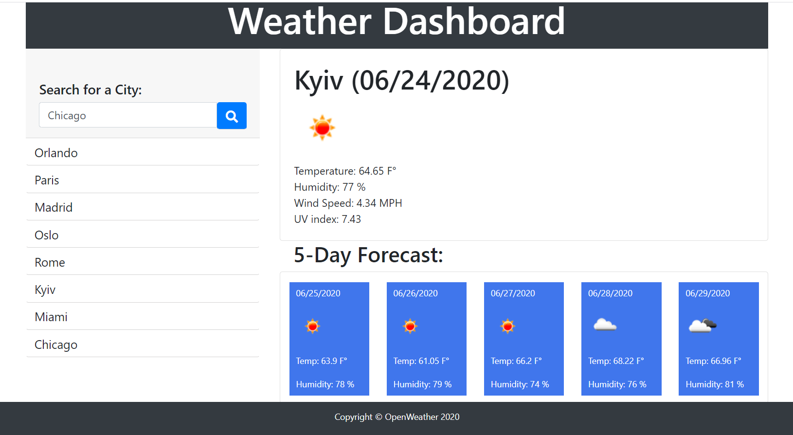 GitHub - kisjan4ik/Weather-Dashboard: Little convenient application to ...