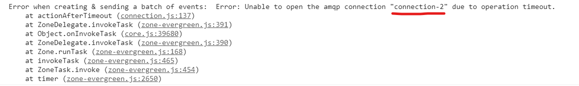 Error: Unable to open the amqp connection "connection-1" due to operation timeout. · Issue #9298 ...