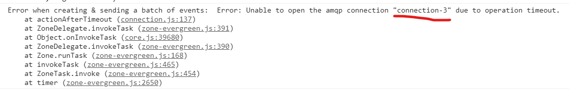 Error: Unable to open the amqp connection "connection-1" due to operation timeout. · Issue #9298 ...