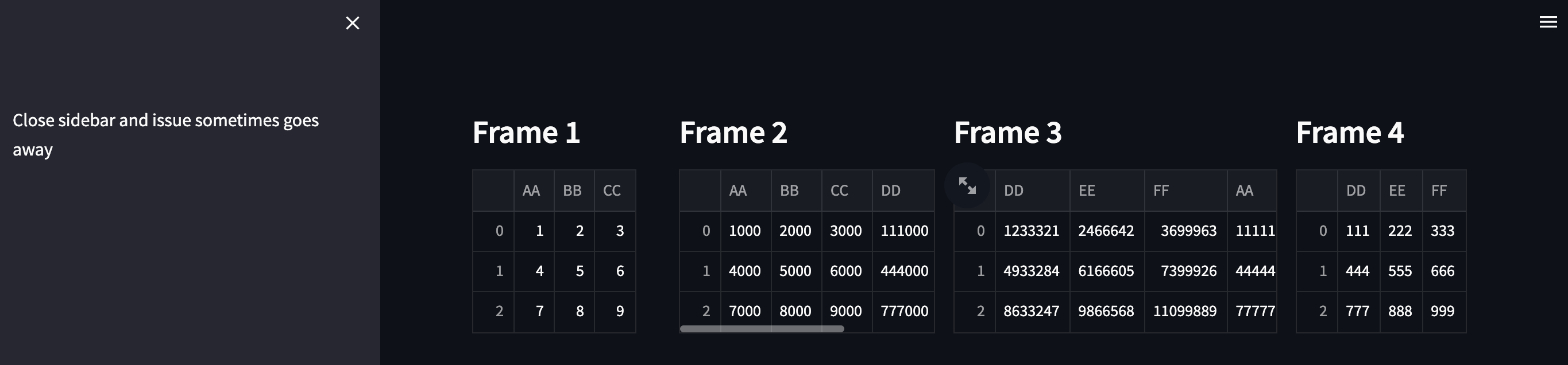 DataFrames in columns intermittently overlapping. · Issue #4914 · streamlit/streamlit · GitHub
