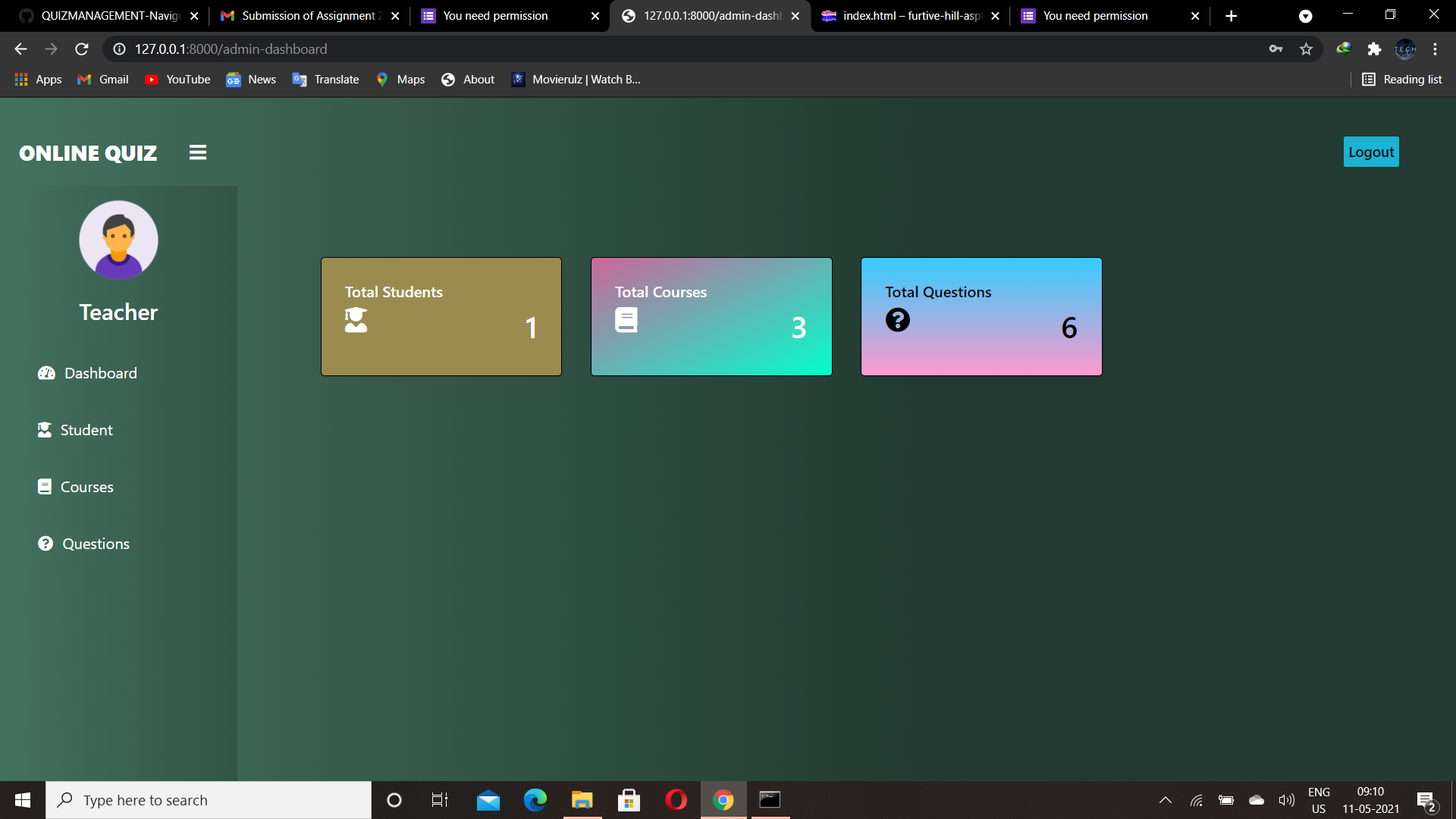 GitHub - nitish666666/QUIZMANAGEMENT-Navigus-assignment: Navigus assignment of quiz