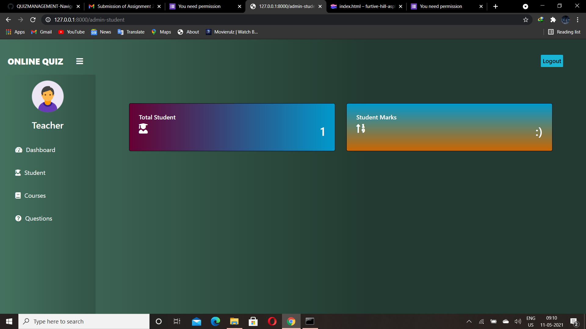 GitHub - nitish666666/QUIZMANAGEMENT-Navigus-assignment: Navigus assignment of quiz